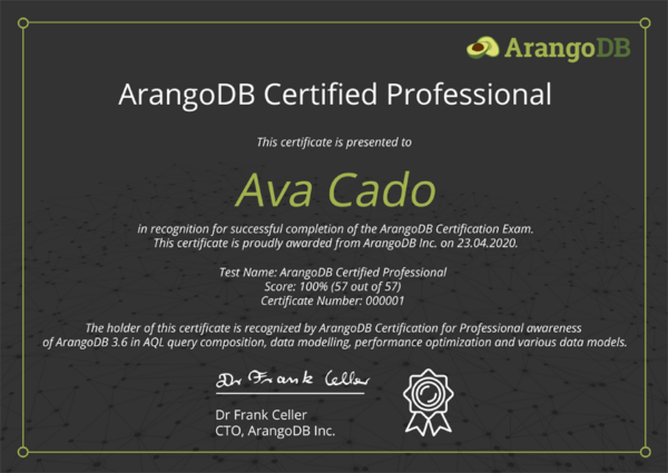 ArangoDB Certification | Validate Your Database Skills ArangoDB Certification | Validate Your Database Skills