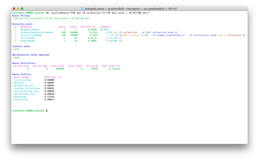 Aql Query Optimization With Query Profiling Arangodb